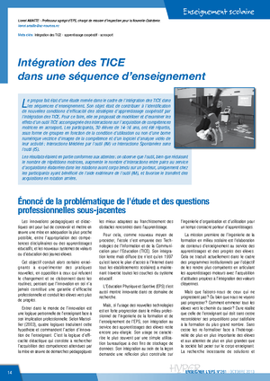 2- Amatte lexpérimentation - Intégration des TICE dans une séquence d’enseignement 2 ème partie ...