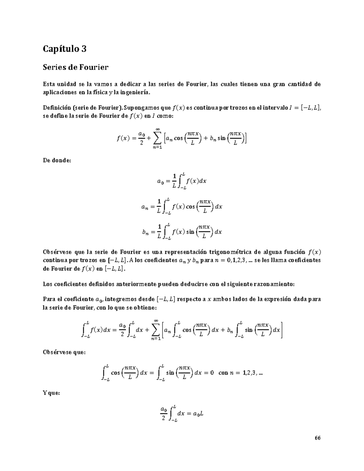 Unidad 3 - Capítulo 3 Series de Fourier Esta unidad se la vamos a ...