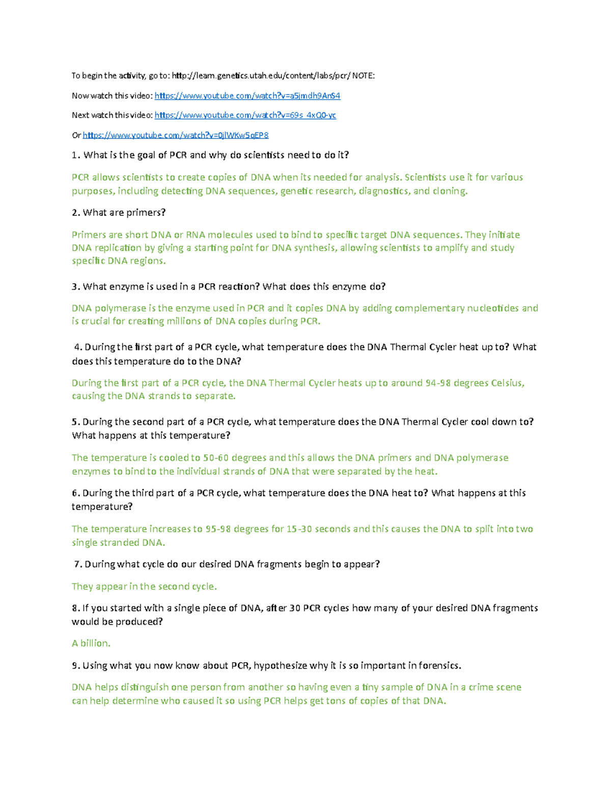 PCR activity - To begin the ac-vity, go to: h 2 p:learn.gene-cs.utah ...