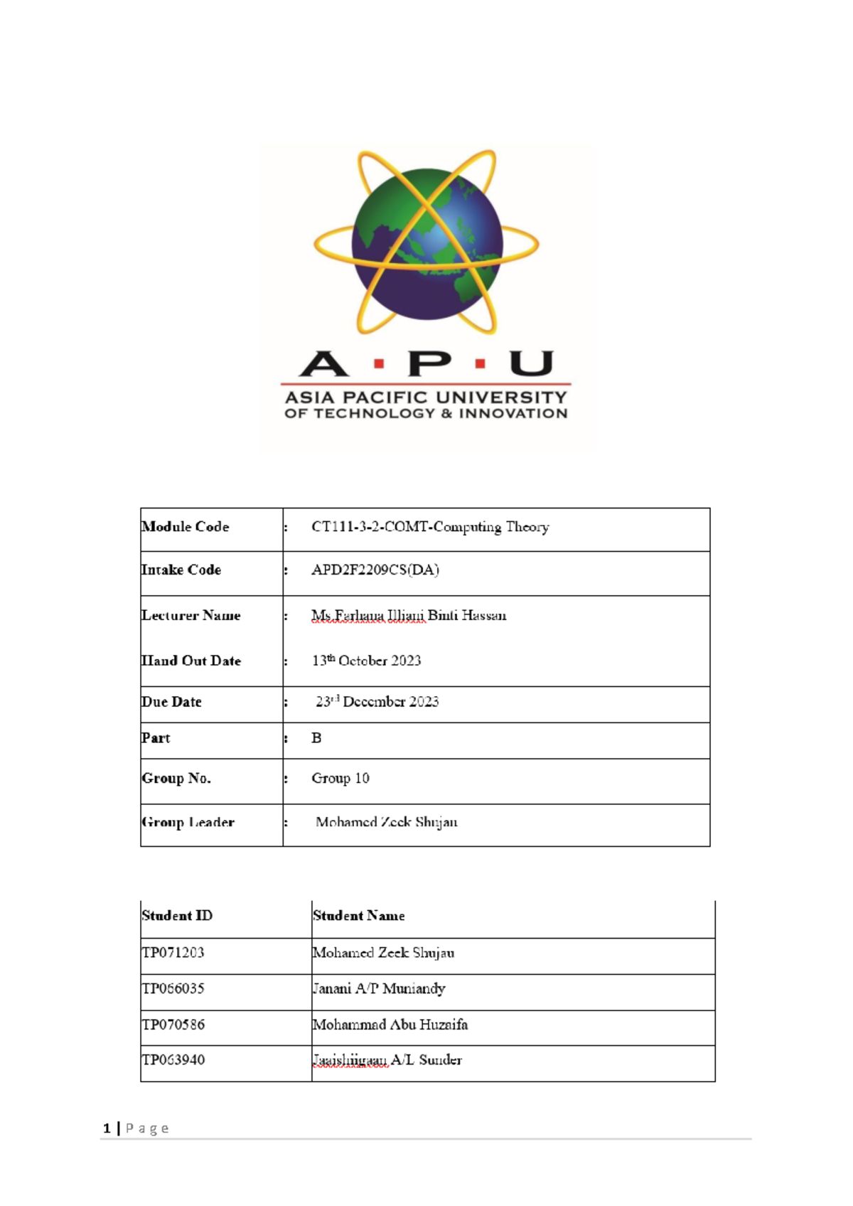 COMT Part B - Contents 1 COMPLEXITY 1 BEST CASE 1 WORST CASE 2 JUSTIFICATION OF COMPUTABILITY 3 ...