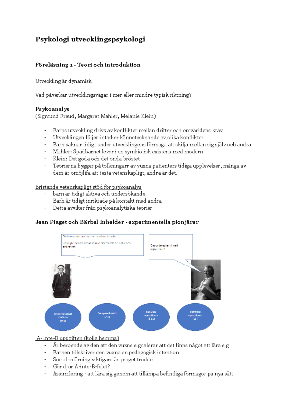 Psykologi utvecklingspsykologi - Psykologi utvecklingspsykologi ...