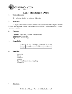 PHY112L - Lab 4 - Lab 4: Compound Circuits 1. Objective: To measure and ...