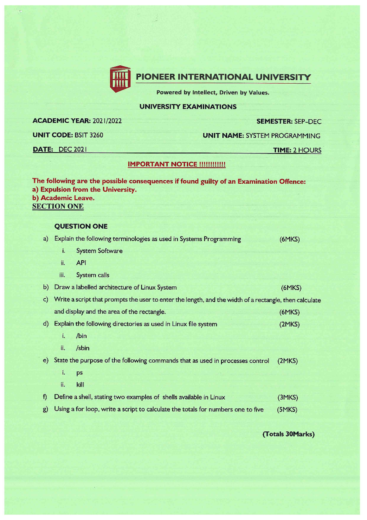 BSIT 3260 ( System Programming) - management information system - Studocu