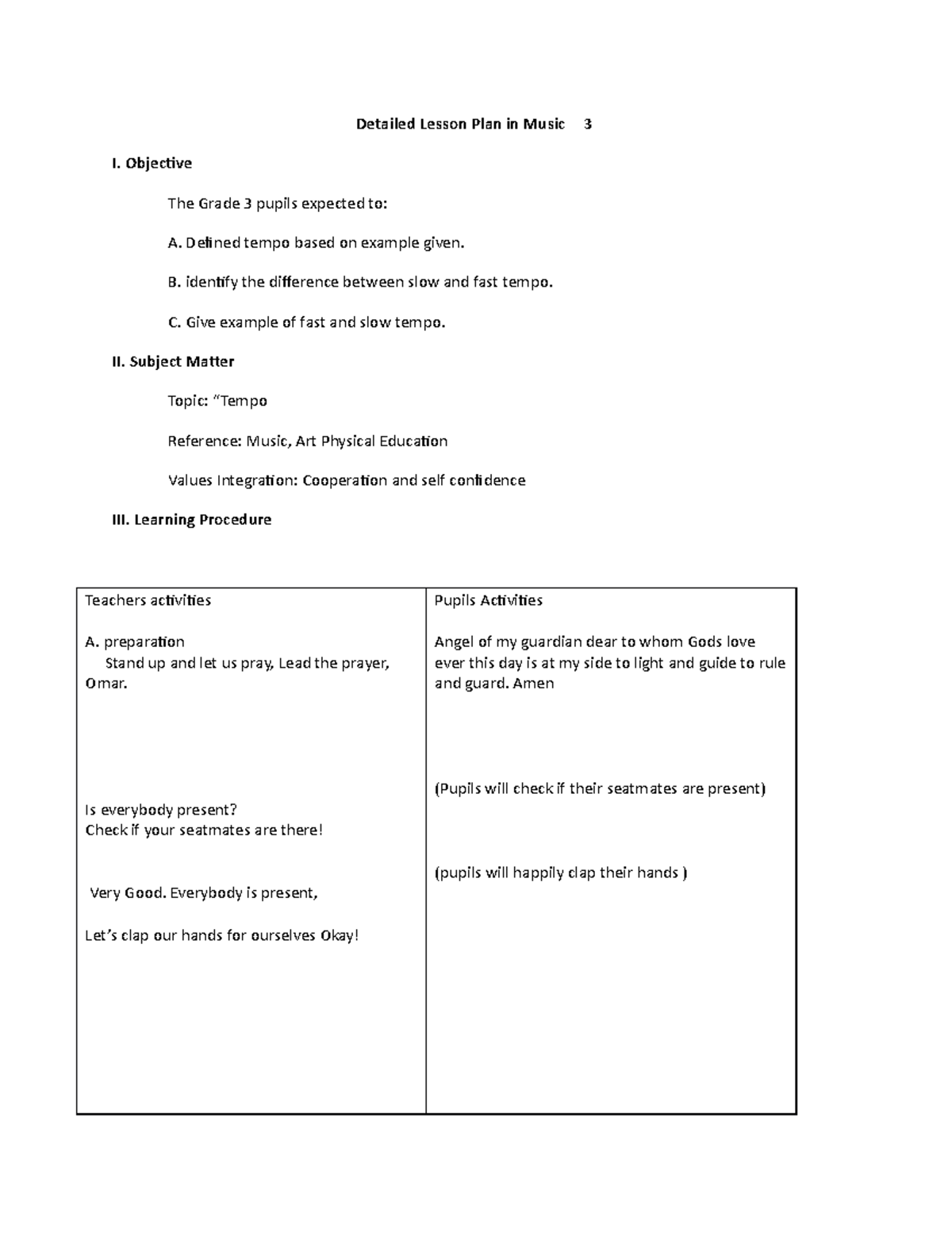 Detailed Lesson Plan in Music 3 Mapeh - Detailed Lesson Plan in Music 3 ...