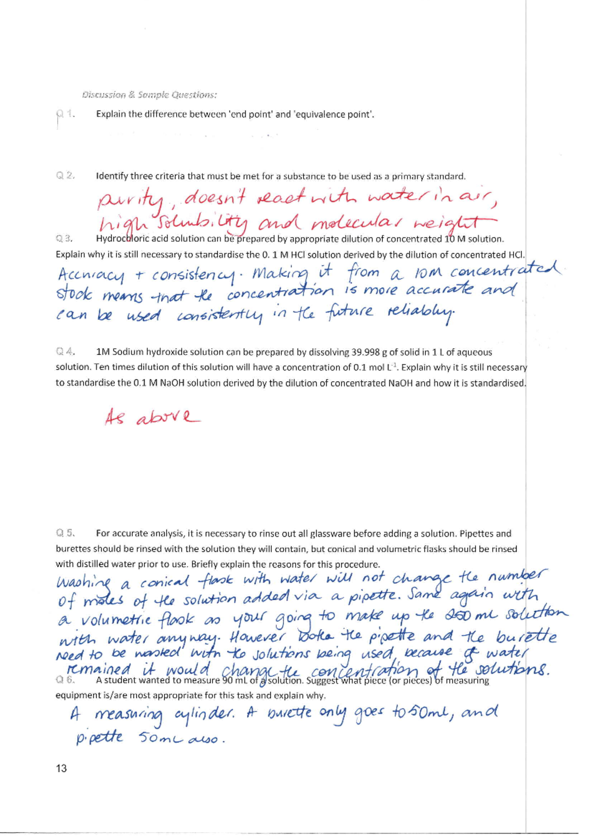 Answers to Depth Study Booklet - Discussion Sample Questions: 21 ...