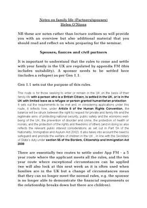 Lecture 6- Entry for Work - Immigration Law- Lecture 6 Entry and ...