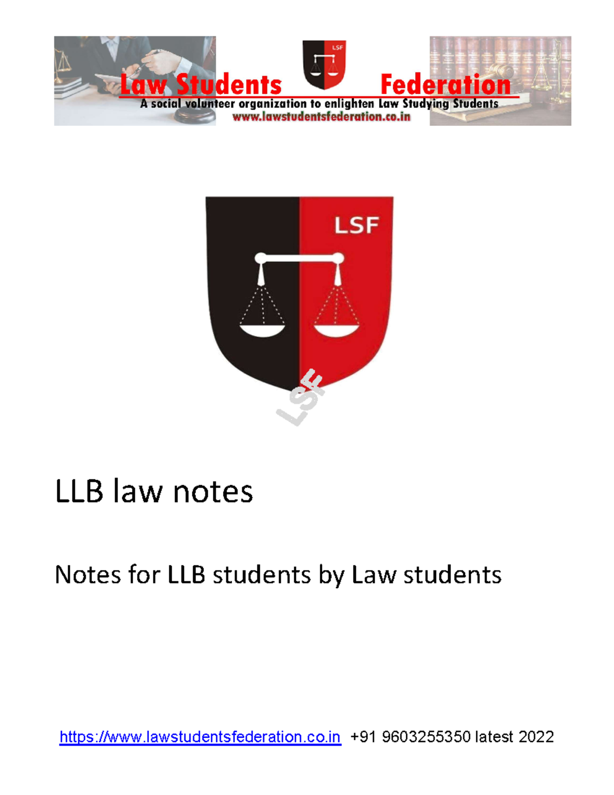 95 - notes - LLB law notes Notes for LLB students by Law students 1Q ...