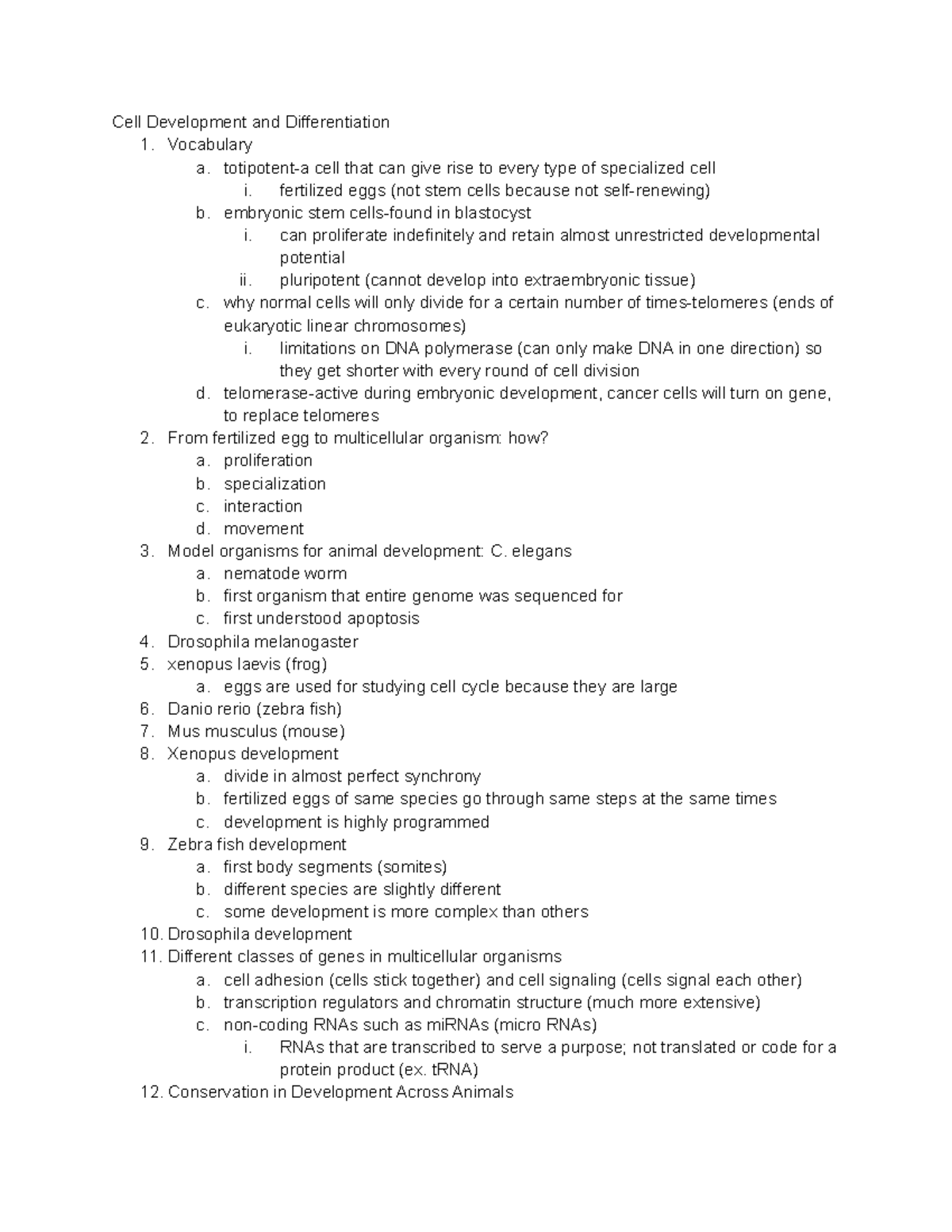 Cell Developmentand Differentiation - Cell Development and ...