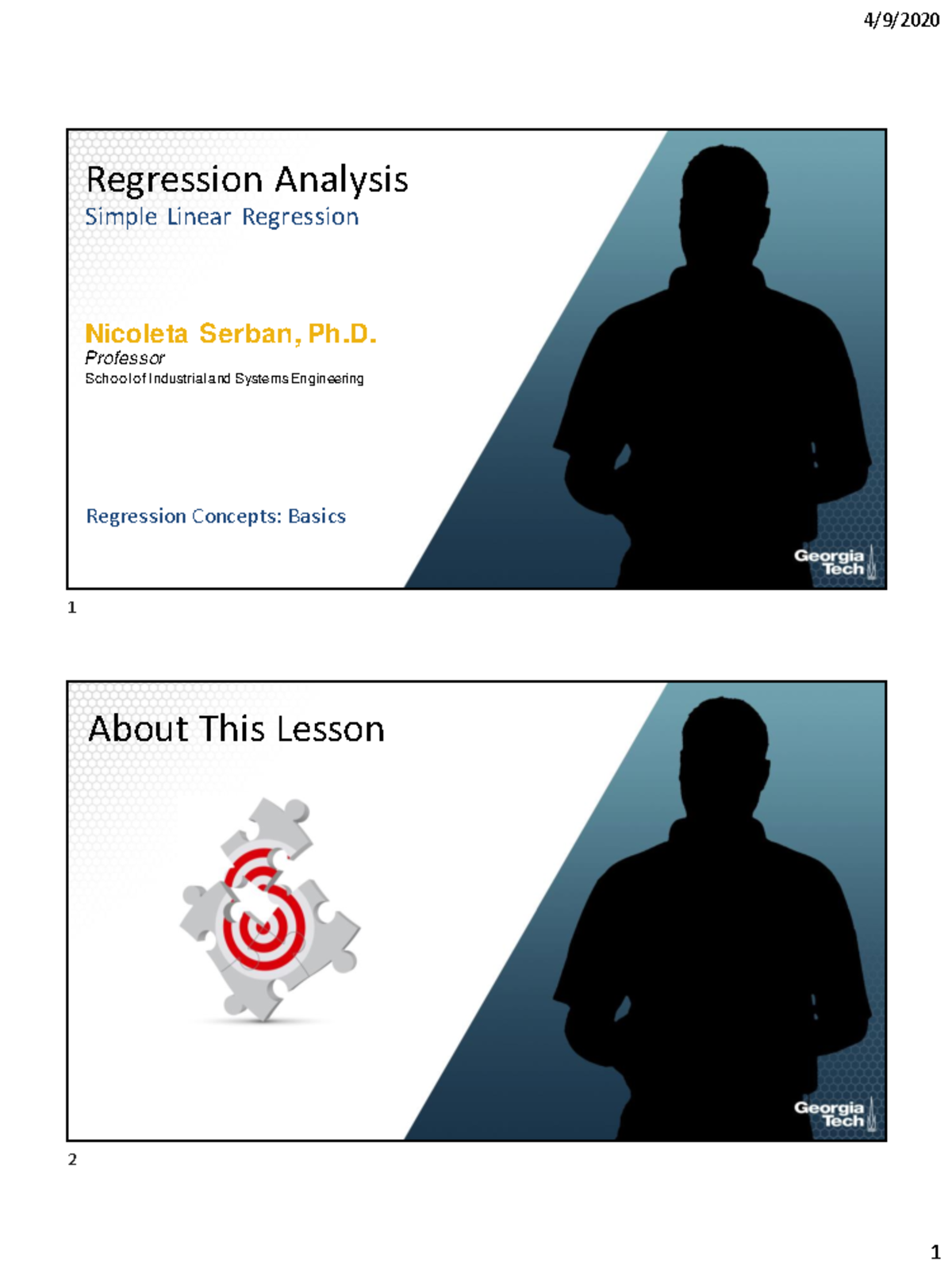 01-Simple Linear Regression-L1 v011420 - Regression Analysis Simple ...