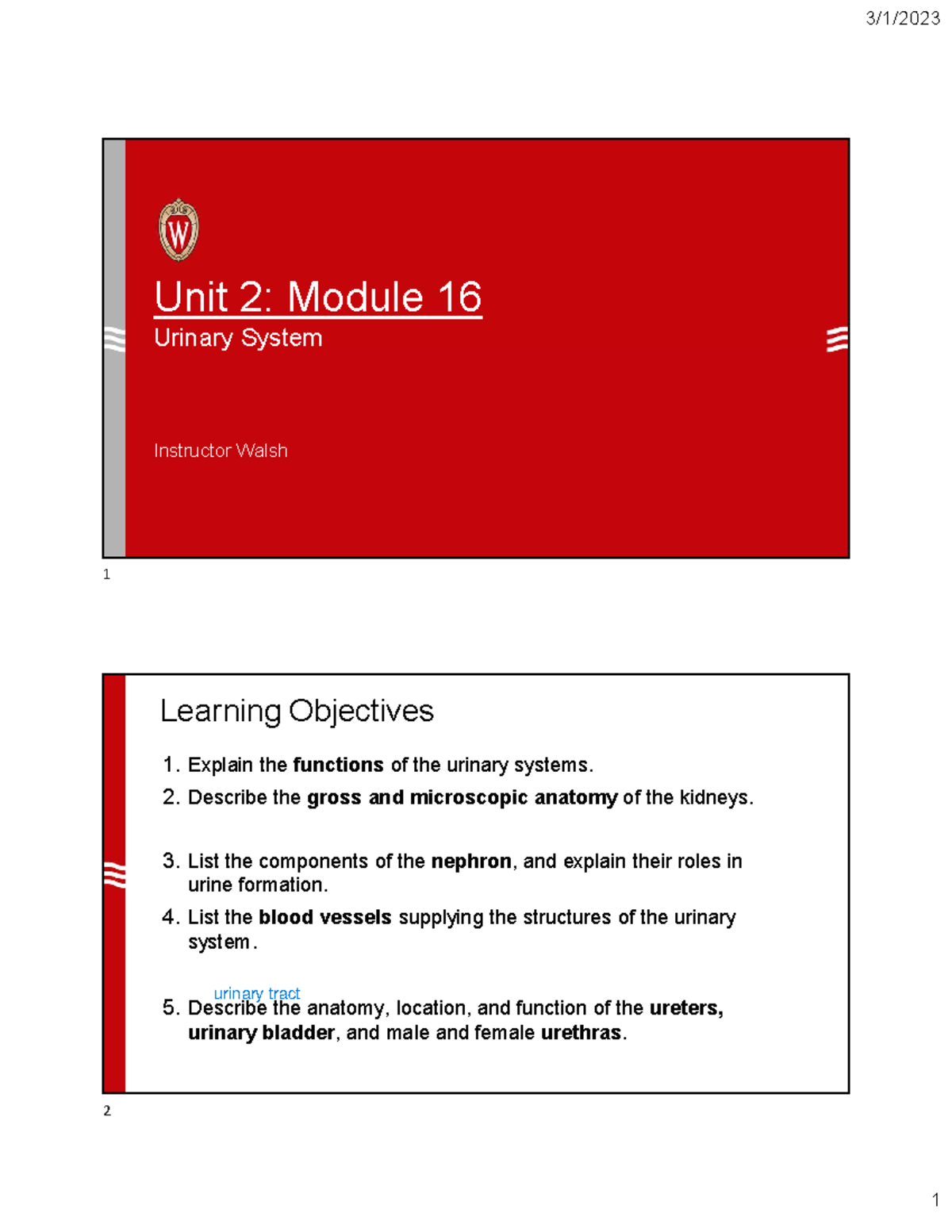 M16 - 2 Slides-1 - Module 16 slides - Unit 2: Module 16 Instructor ...