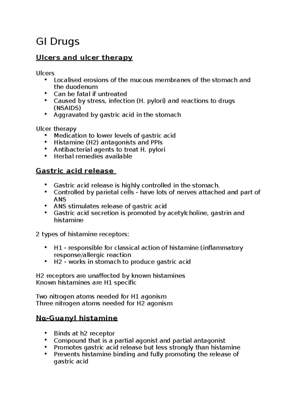GI Drugs - GI Drugs Ulcers and ulcer therapy Ulcers Localised erosions ...