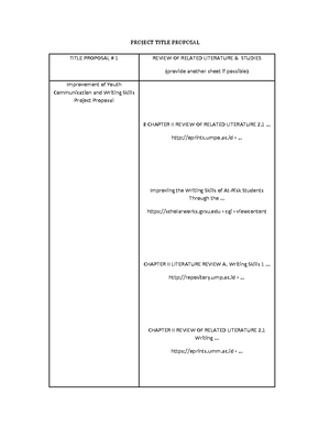 Project proposal template (finals) - DEPARTMENT OF ARTS AND SCIENCES ...