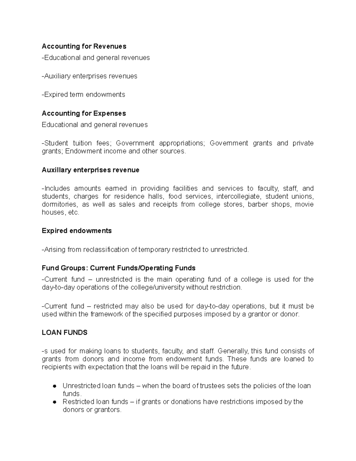 Accounting for Not-For-Profit Organizations- notes - Accounting for ...