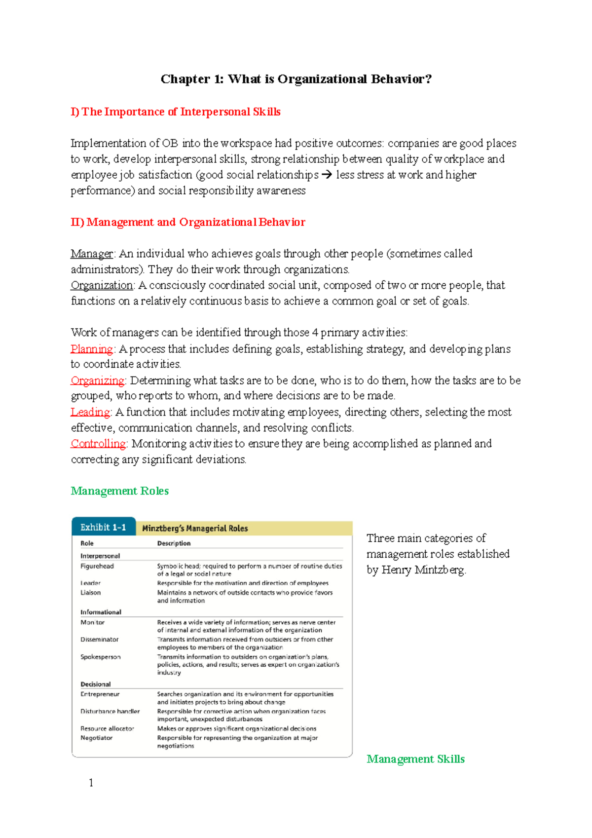 Chapter 1- What is Organizational Behavior - They do their work through ...