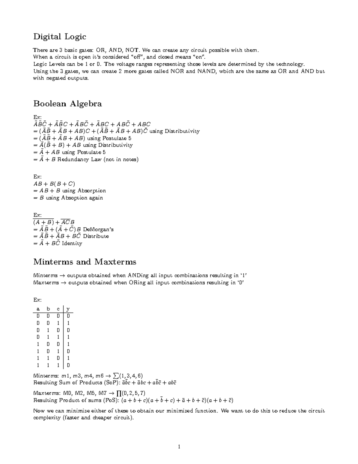 Tut4 Tutorial Digital Logic There Are 3 Basic Gates Or And Not We Can Create Any Circuit