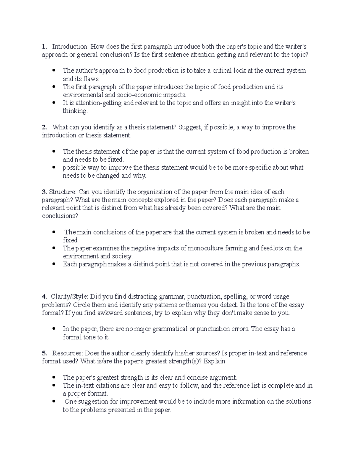 Peer review - Introduction: How does the first paragraph introduce both ...