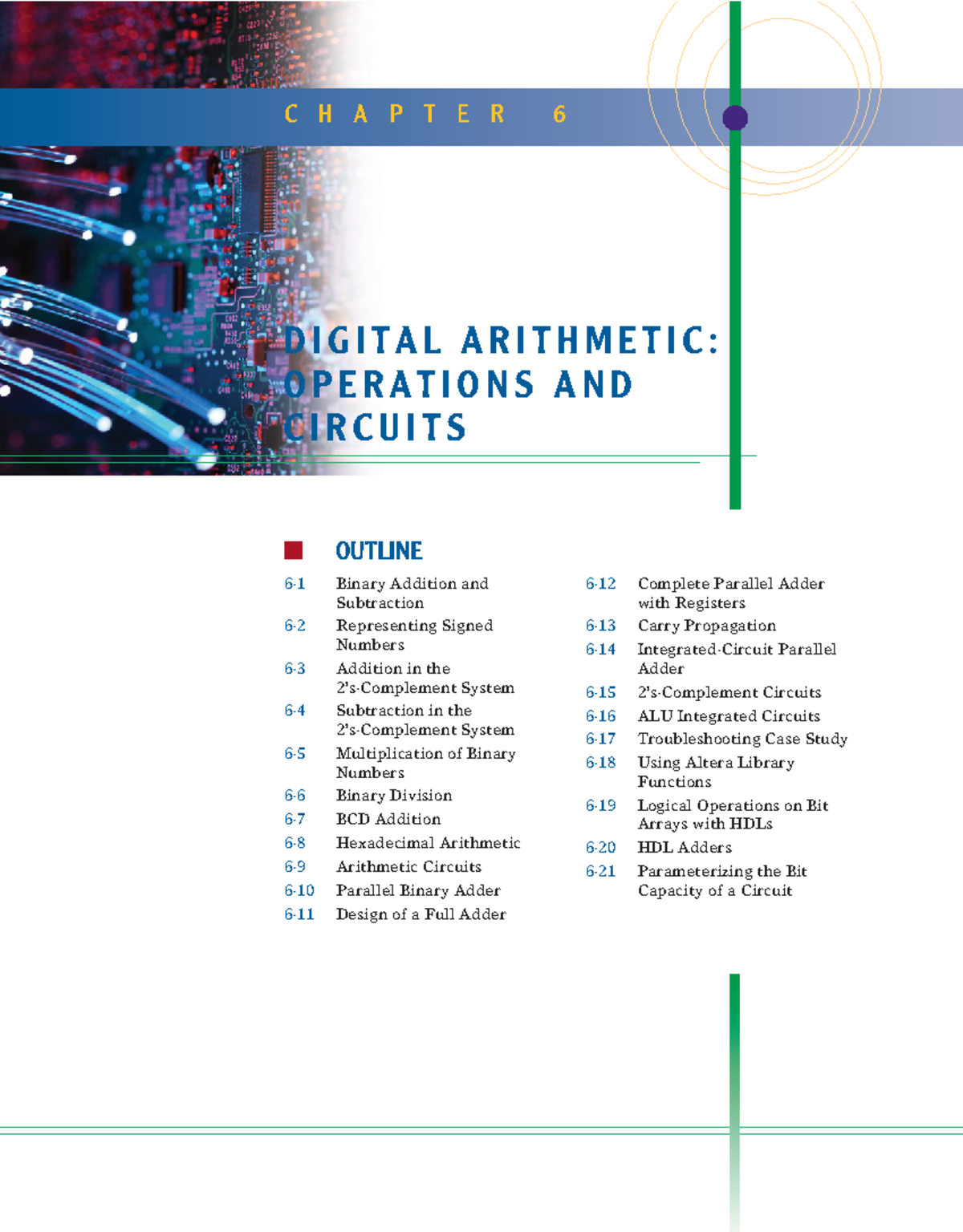Digital Systems 12th-Chap6 - 6-1 Binary Addition and Subtraction 6-2 Representing Signed Numbers ...