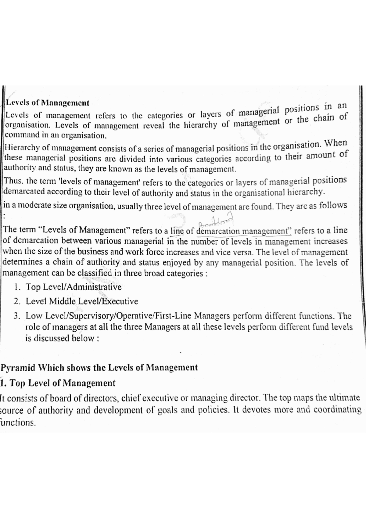 Levels of management - It can be used for exam preparation, preparing ...