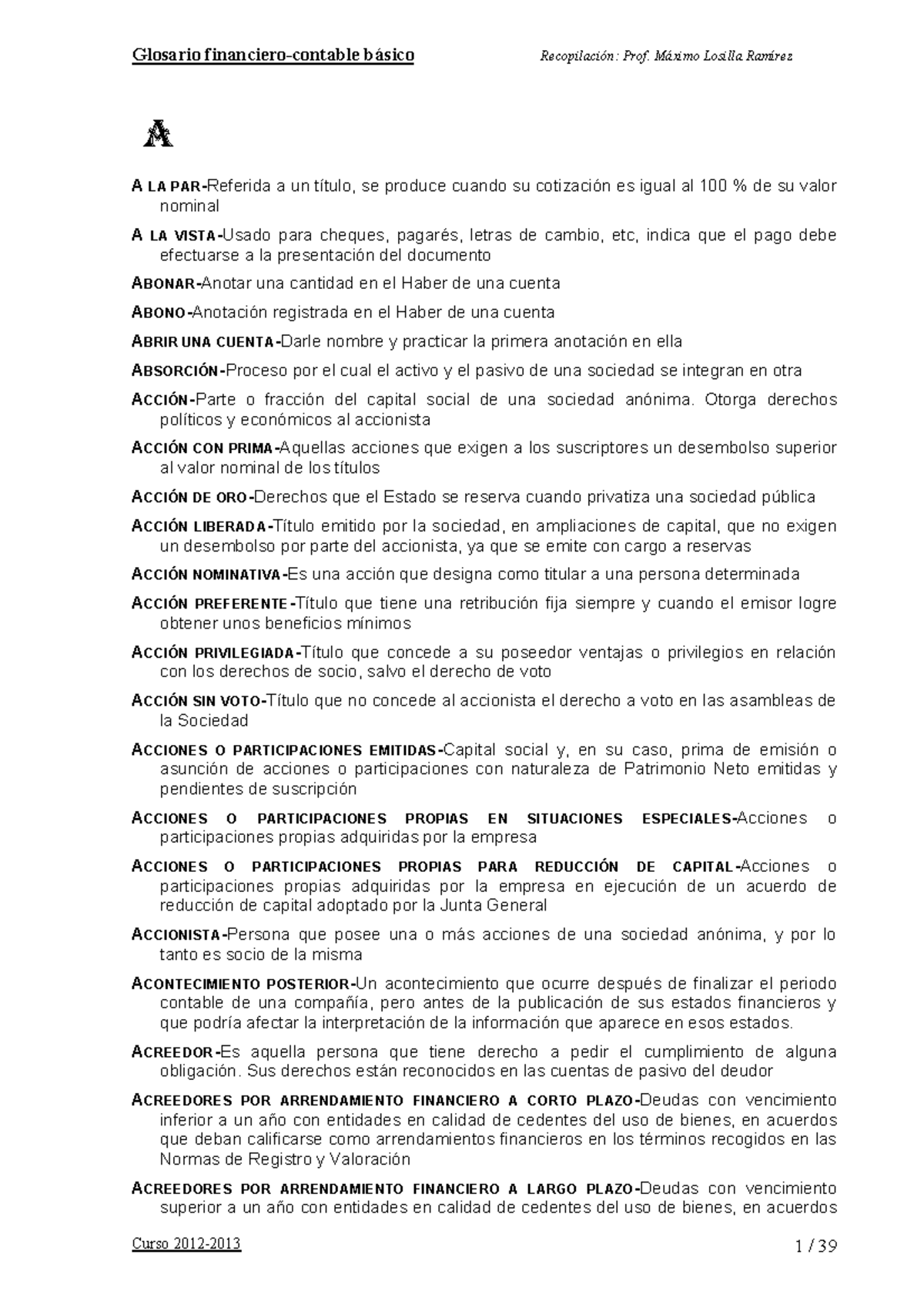 Glosario financiero-contable basico - Contabilidad - UB - Studocu