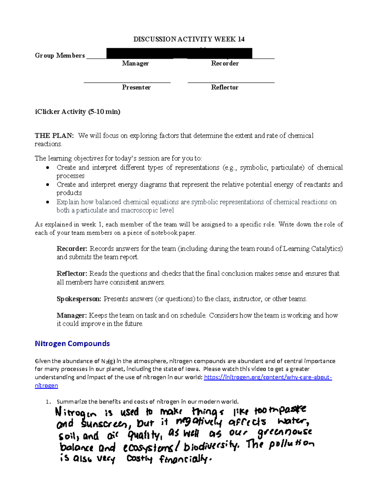 Discussion+Worksheet+Week+14 - DISCUSSION ACTIVITY WEEK 14 Group ...