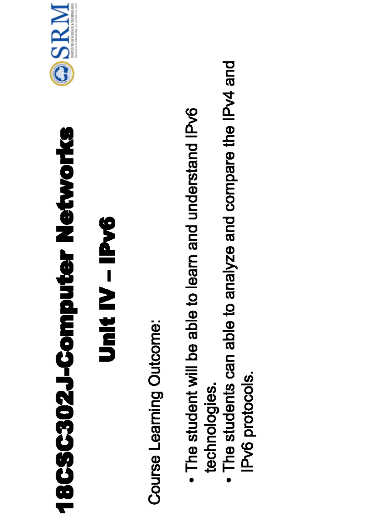 Unit4 Notes Networks Srm Institute Technology Deemed Be University Us Sefuce Act 1956 Unit