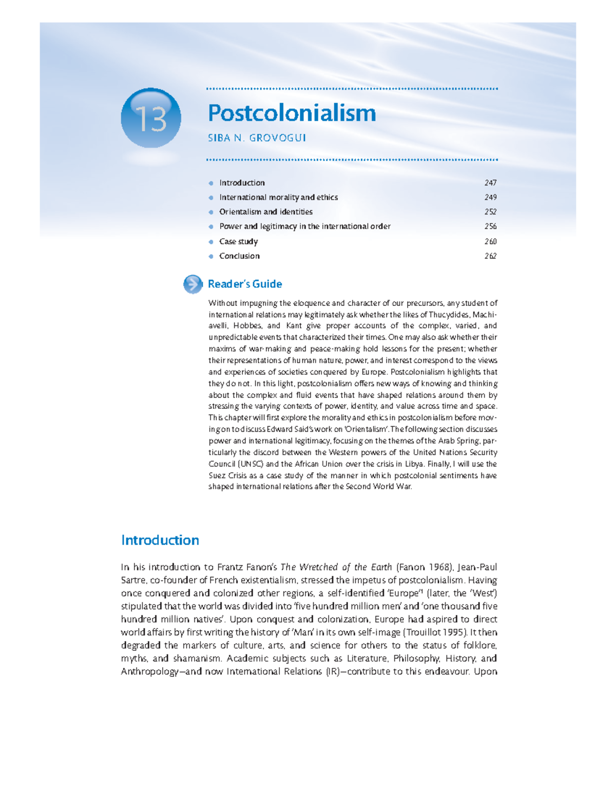 10-4 grovogui - postcolonial IR - 13 Postcolonialism SIBA N. GROVOGUI ...