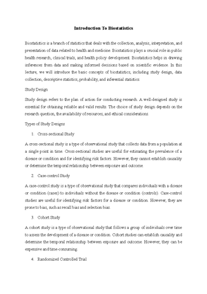 Experimental Design in Biostatistics Biostatistics - Experimental ...