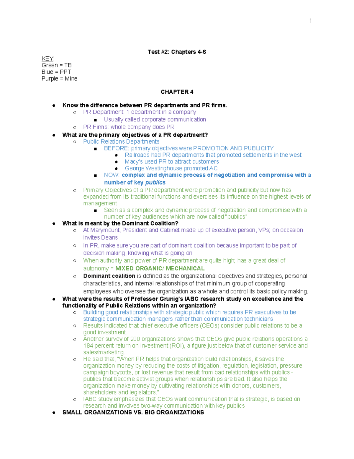 Test 2 Study Guide - Notes for chapters 4-6 test. - Test #2: Chapters 4 ...