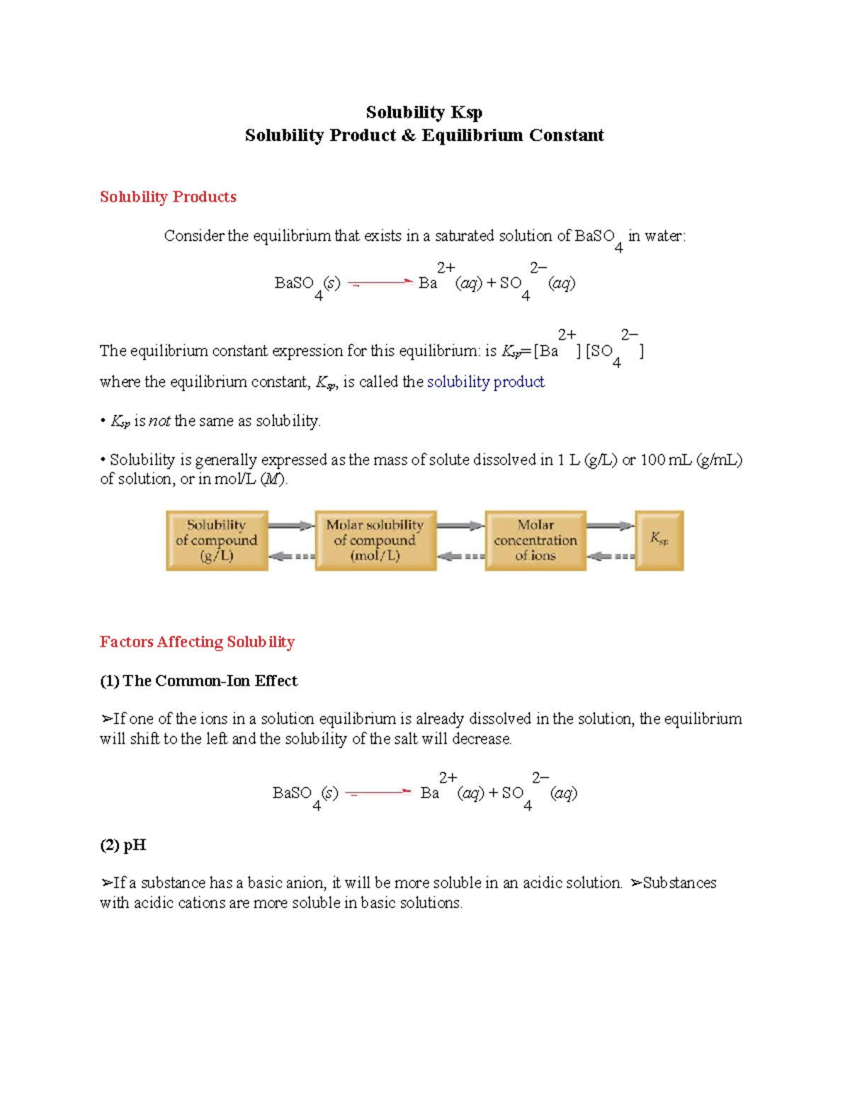Solubility ksp - Solubility Ksp Solubility Product & Equilibrium Constant Solubility Products ...