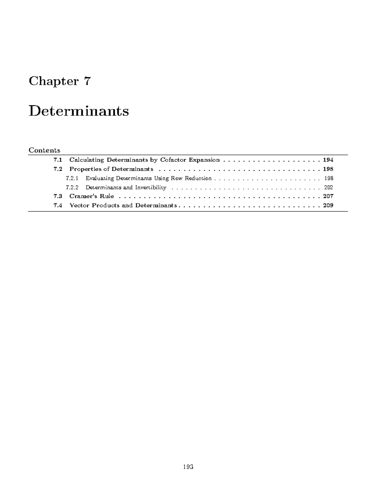 Chap7determinants - linear notes on determinanmts - Determinants ...