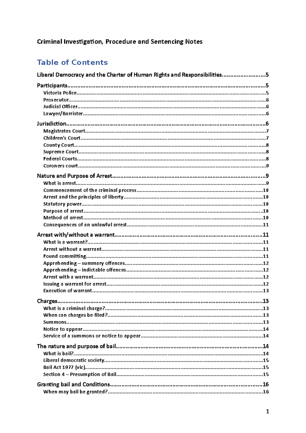 Criminal Investigation notes - Criminal Investigation, Procedure and ...