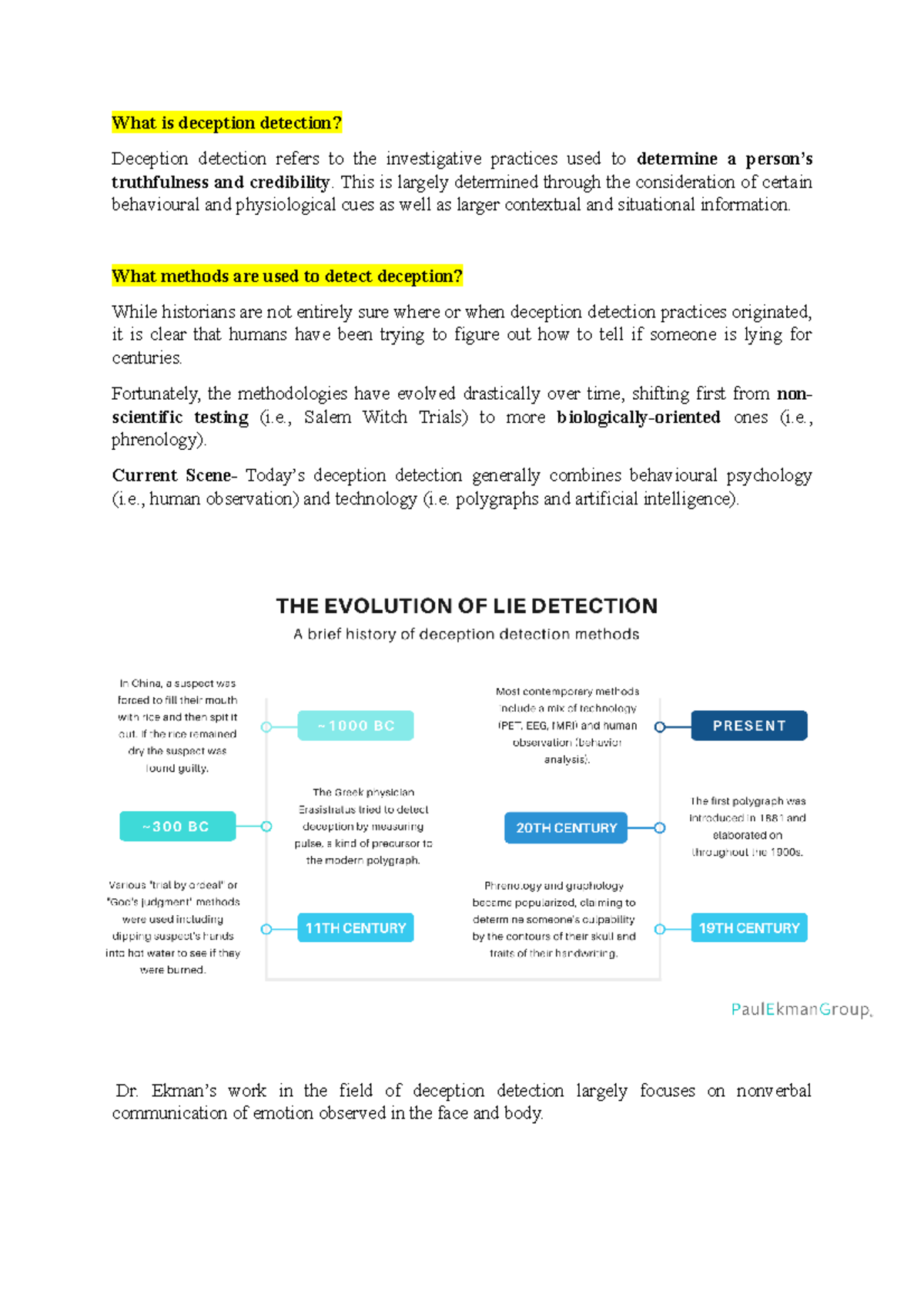 2.A- Recognizing Deception and Lying Cues - What is deception detection ...