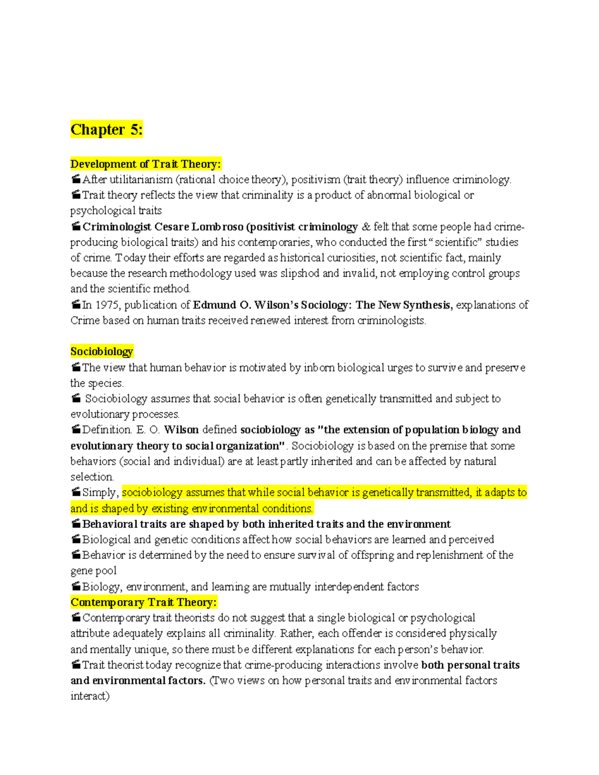 Development of Trait Theory CH 5 slide - Chapter 5: Development of ...
