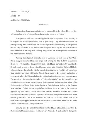 Spanish Colonial Valdez Elmer JR 1 - Elmer B. Valdez Jr. Spanish ...