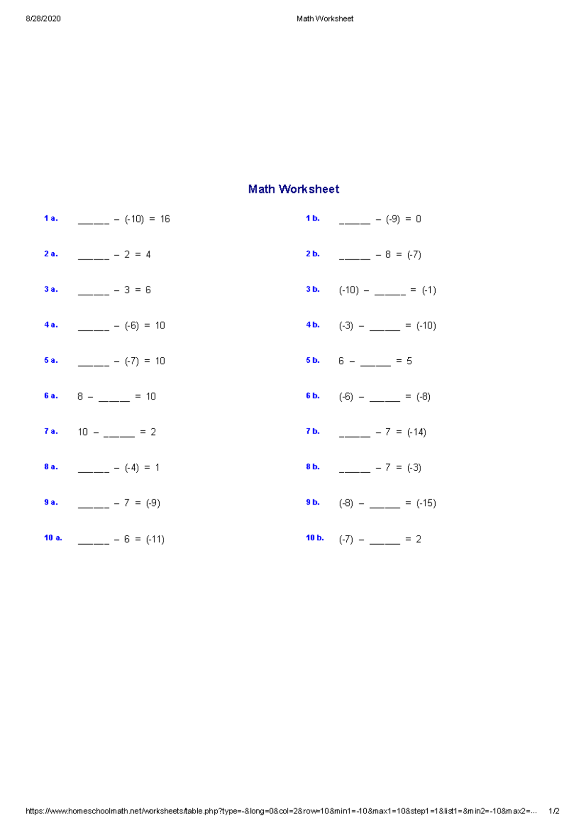 Math Worksheet 6 - notes - 8/28/2020 Math Worksheet - Studocu