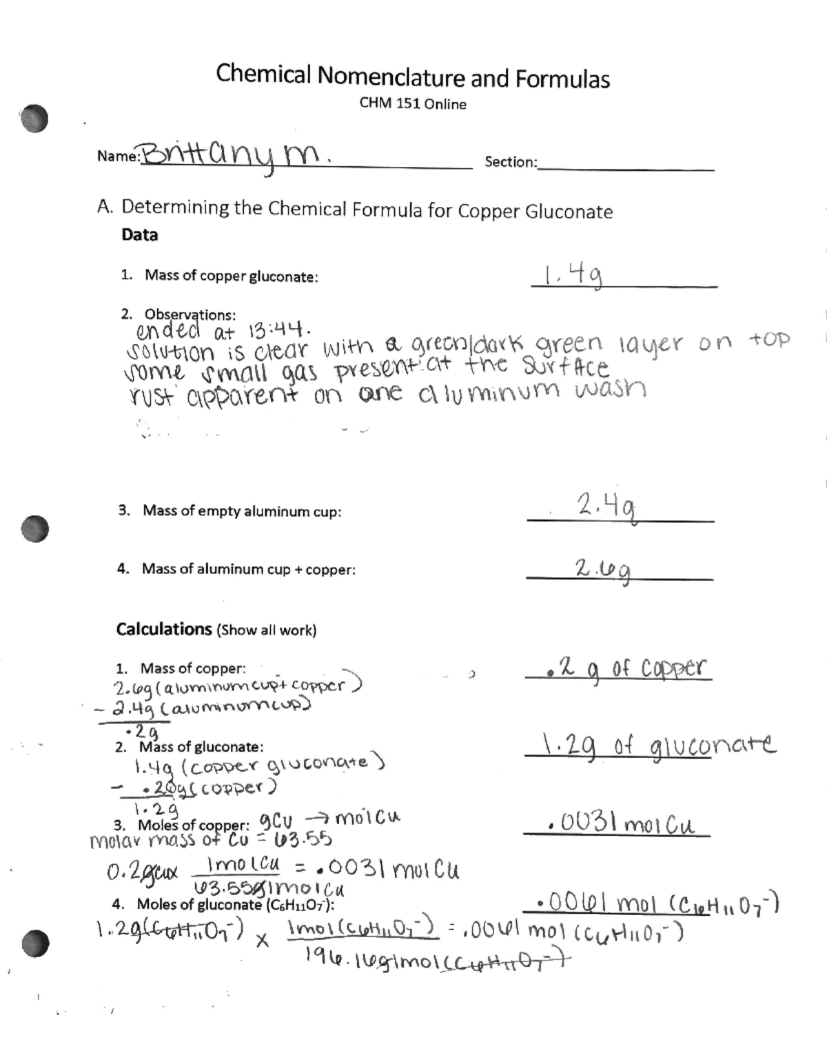 Chem 151 Lab 3 - Lab Assignment - CHM 151 - Studocu