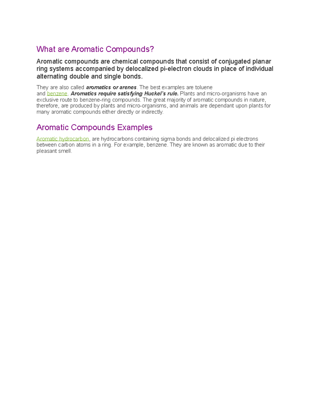What are Aromatic Compounds - What are Aromatic Compounds? Aromatic ...