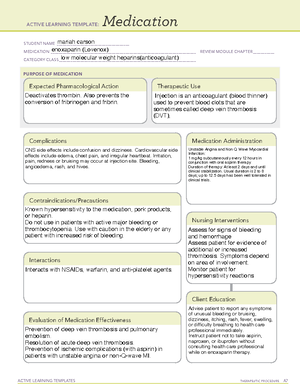 ATI Active Learning Template (Medication) Cromolyn - ACTIVE LEARNING ...