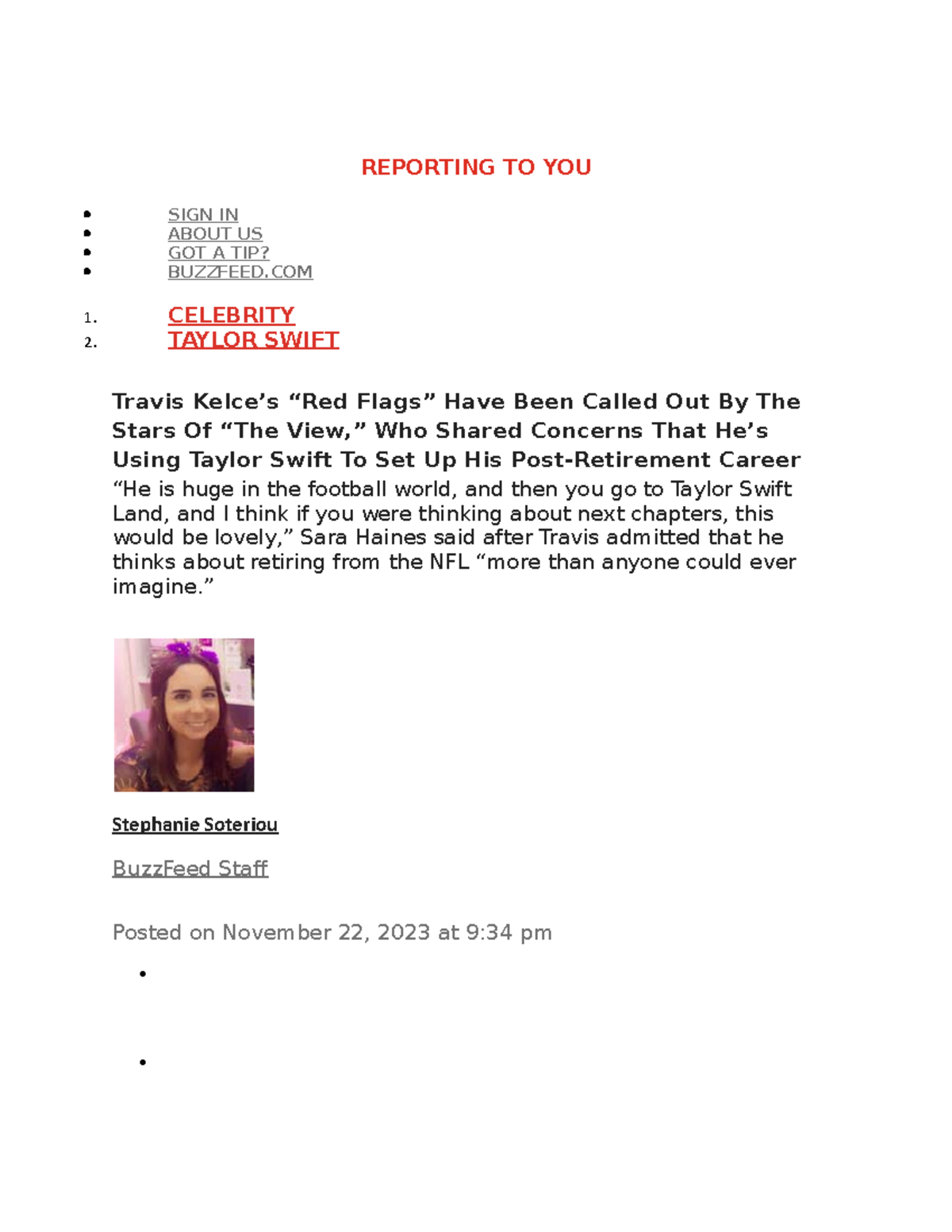 Taylor swift - Summary Visual Arts - REPORTING TO YOU SIGN IN ABOUT US ...