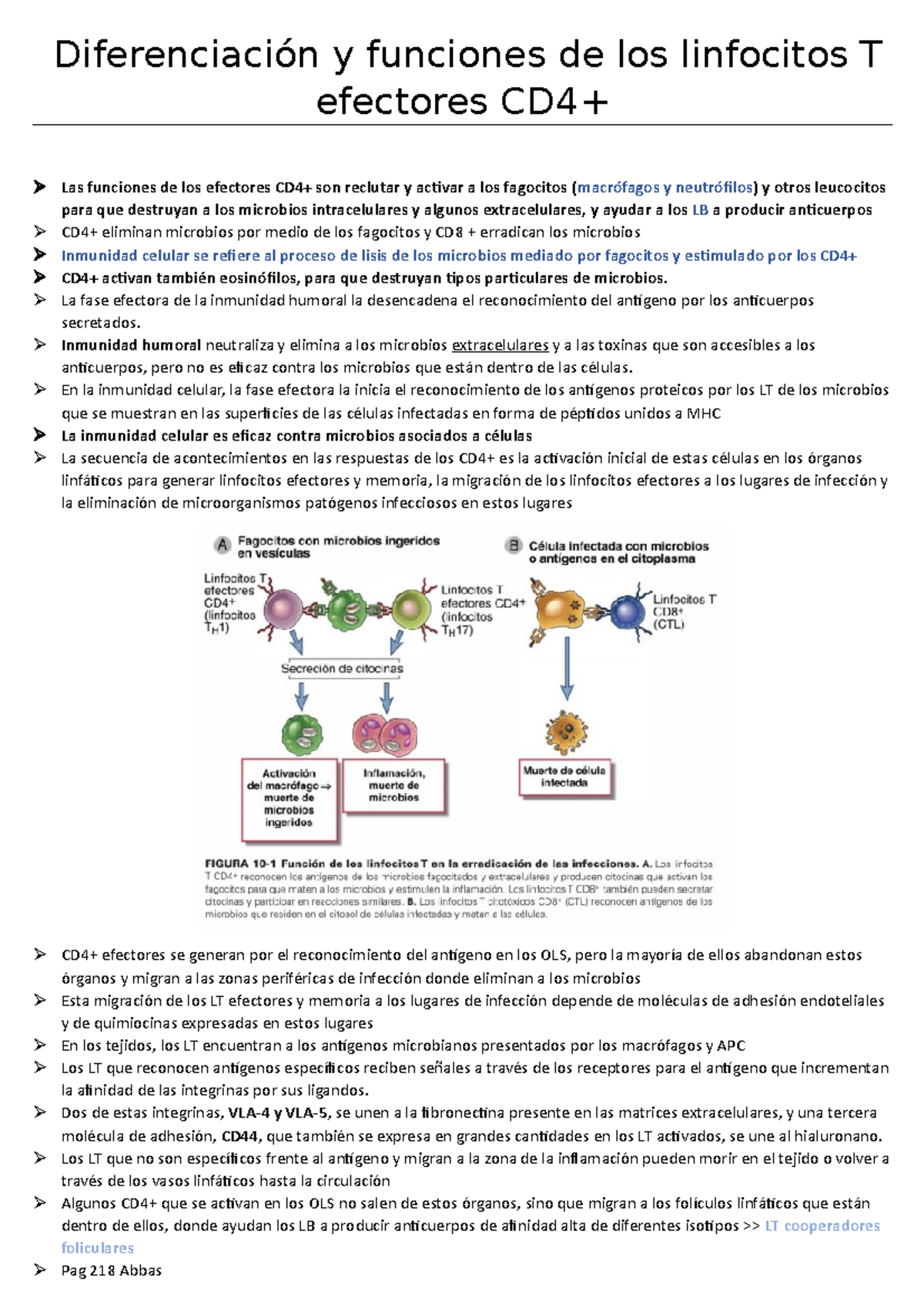 11 Diferenciación y funciones de los CD4 - Diferenciación y funciones ...