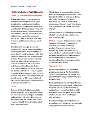 Study Guide Module 2 LAW OF Demand AND Supply 1 - Unit 2: Law of Demand ...