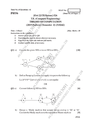 Sessional Practical Exam Question Paper Format - IVM’s Indrayani ...