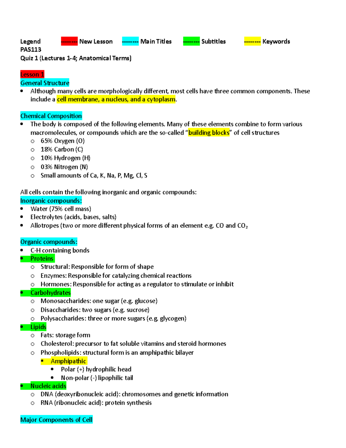 Quiz 1 (1-4) - Quiz 1 (1-4) - Legend - New Lesson - Main Titles ...