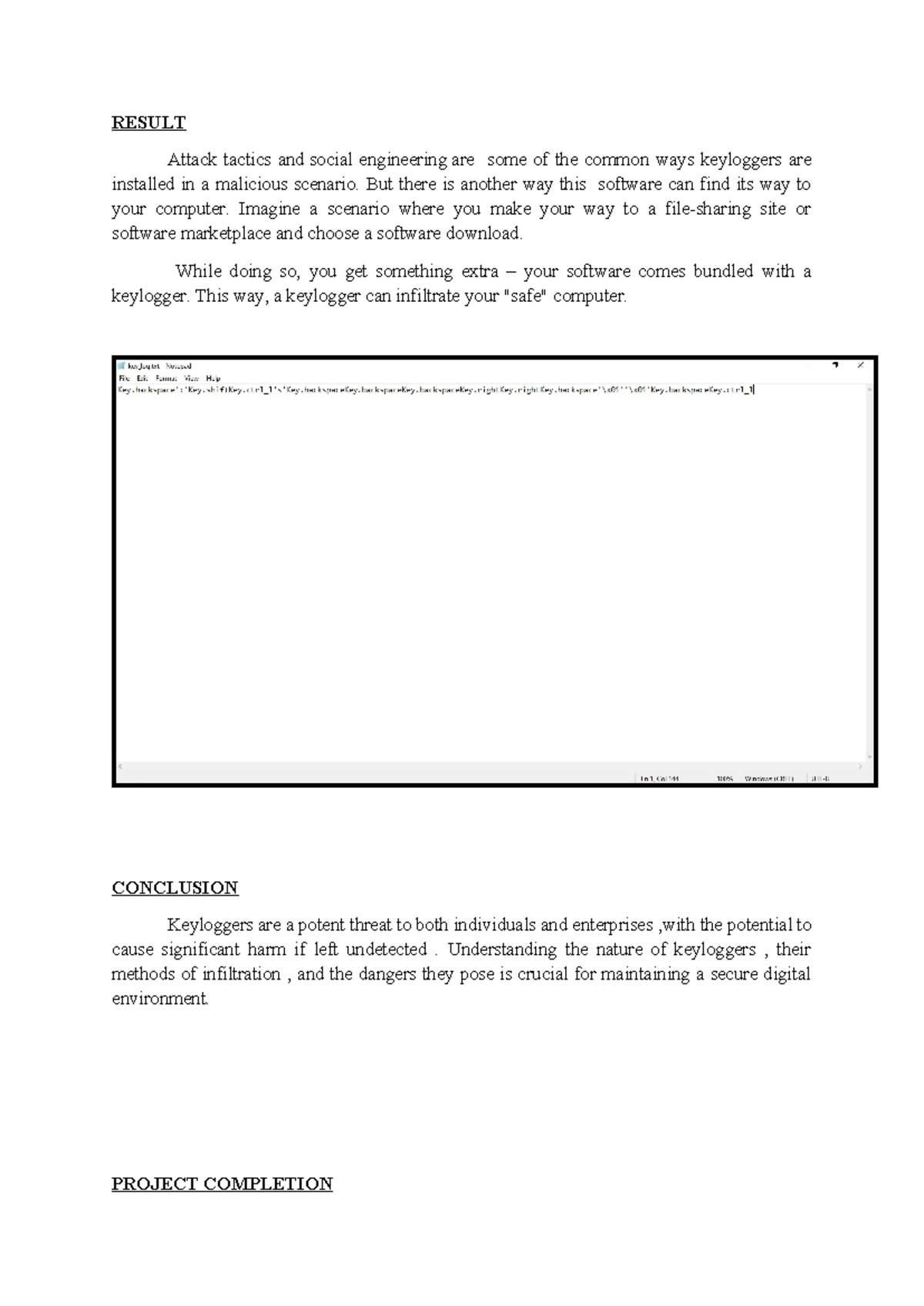 Cyber security Project Report - SB8015 Output - RESULT Attack tactics ...