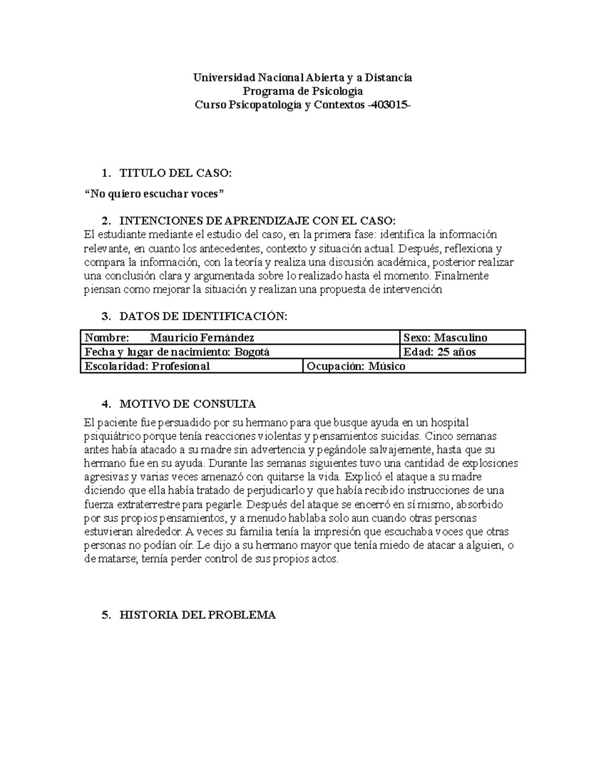Caso Mauricio - ghhjg uhjkbb - Universidad Nacional Abierta y a ...