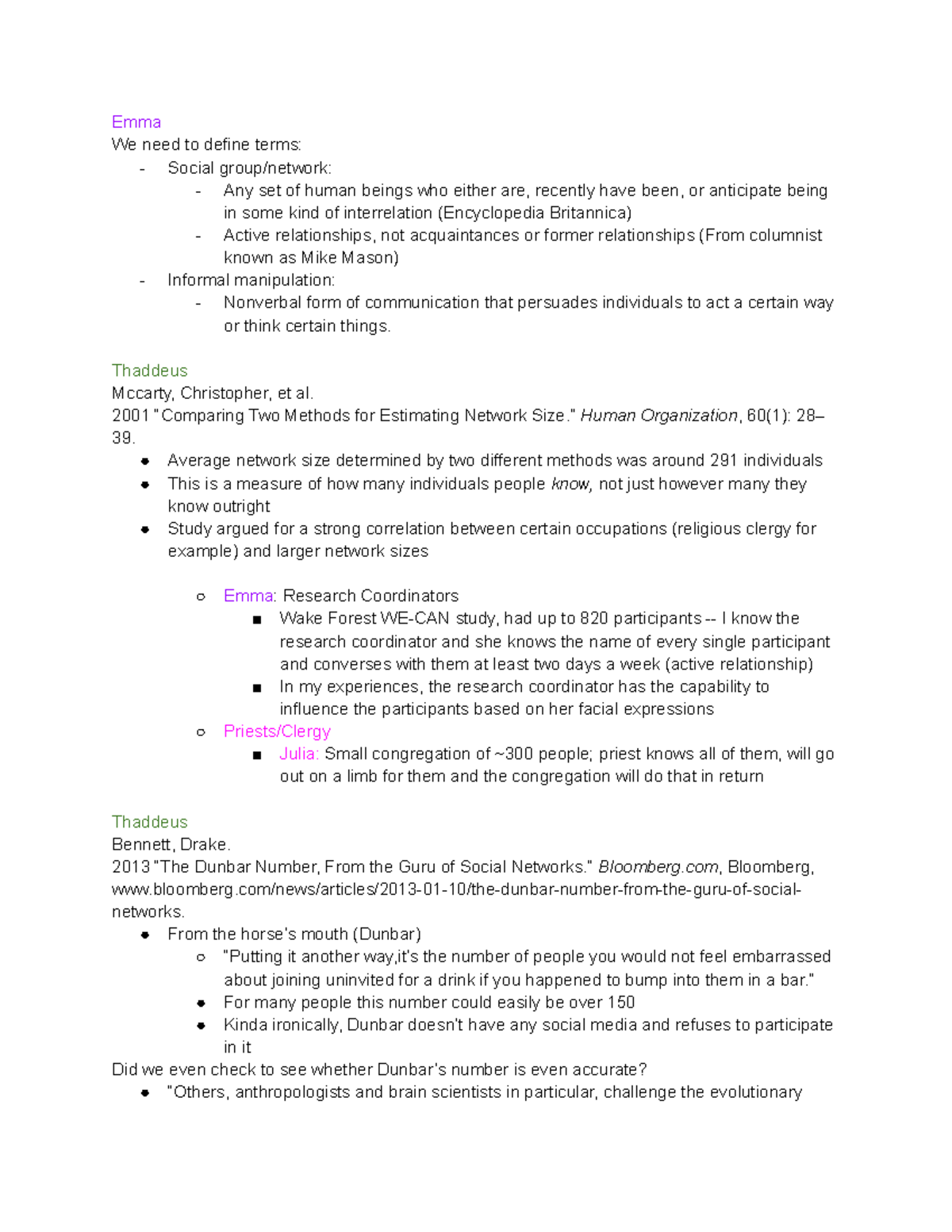 Module 5 - Lecture notes 1 - Emma We need to define terms: - Social ...