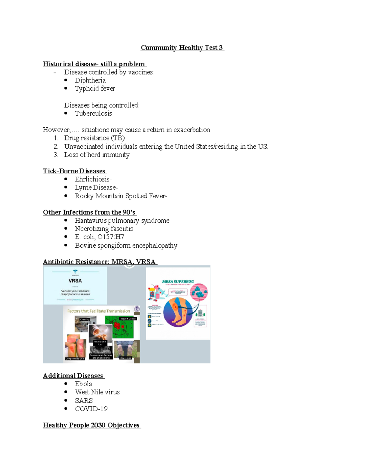 Community test 3 - yesy yes - NUR410 - William Carey - Studocu