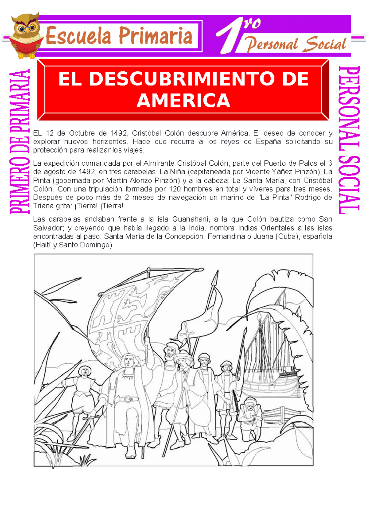 Descubrimiento-de-America-para-Primero-de-Primaria - EscuelaPrimaria ...
