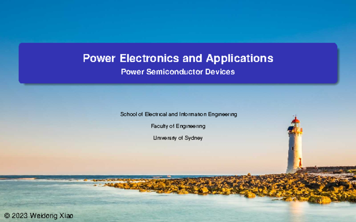 ELEC3204 02a switches - ...lec - Power Electronics and Applications ...