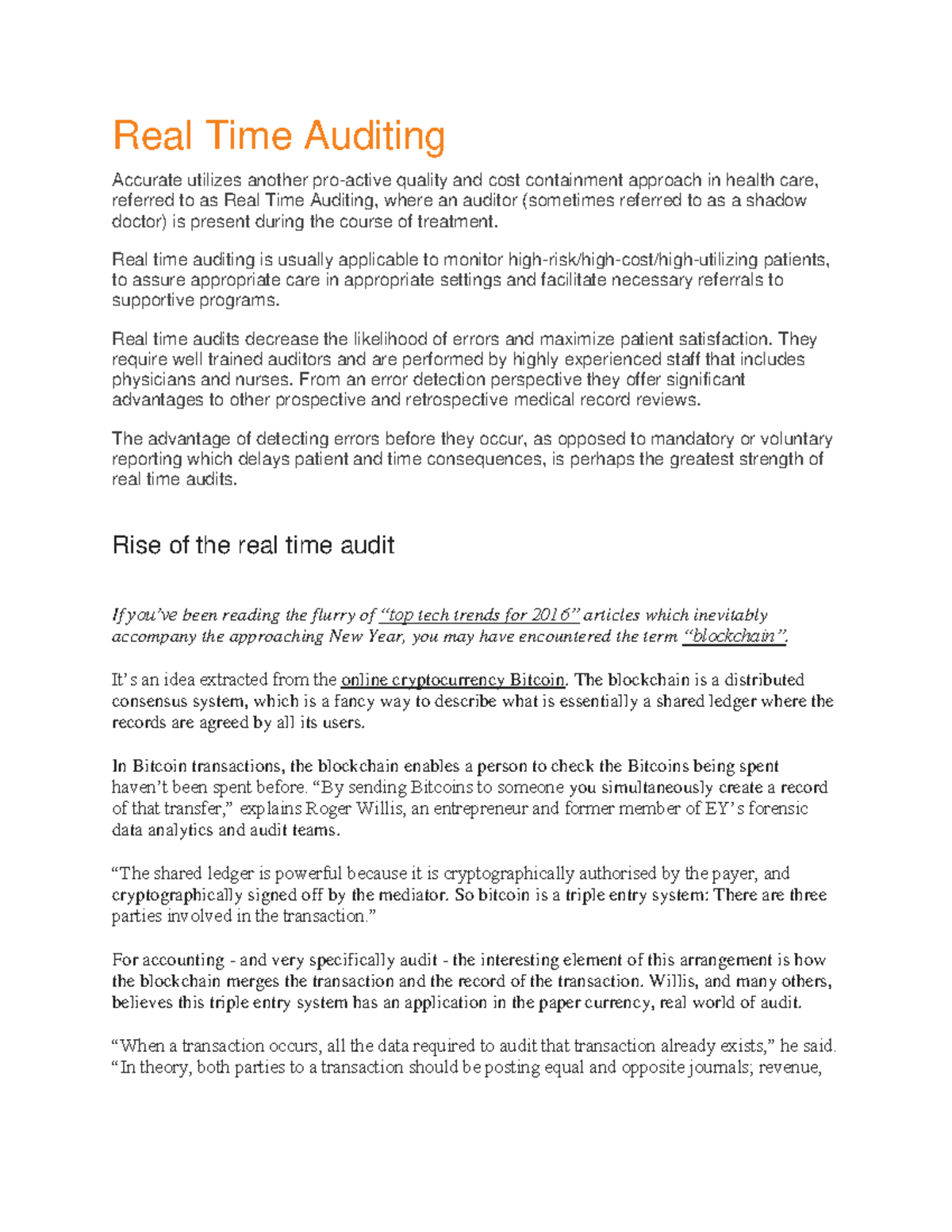 Real-time-auditing compress Lecture Note - Real Time Auditing Accurate ...